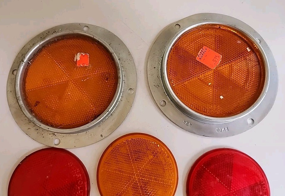 VTG Stratolite Reflector Lot SAE-A 58 x2 & 7x Small Round | eBay