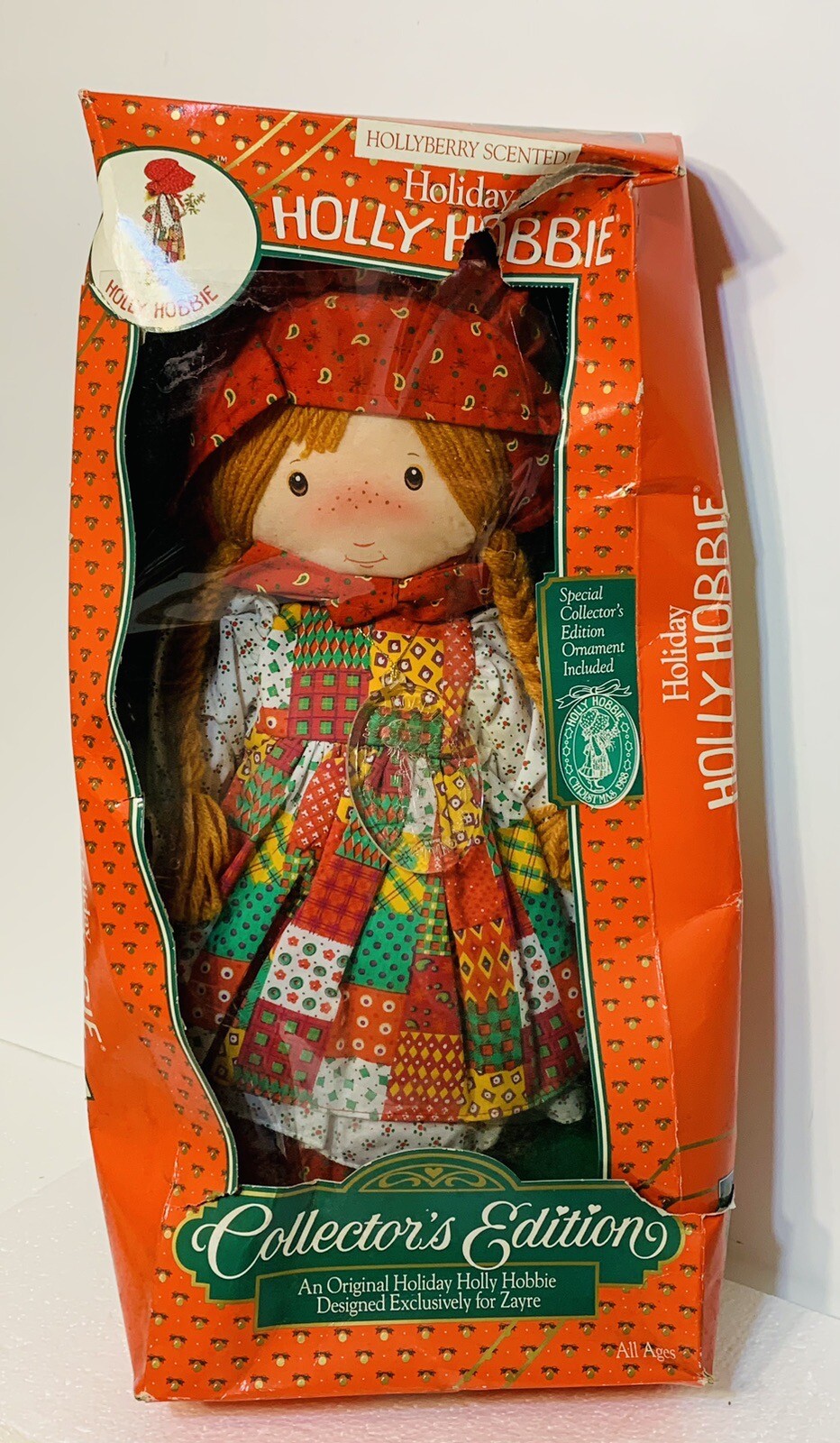 Vintage 1988 Holiday Holly Hobbie Collectors Edition Doll W/ornament ...