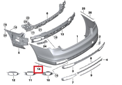 NEW GENUINE BMW 7 SERIES G11 G12 REAR BUMPER MOLDING ROCKER TRIM LEFT N ...