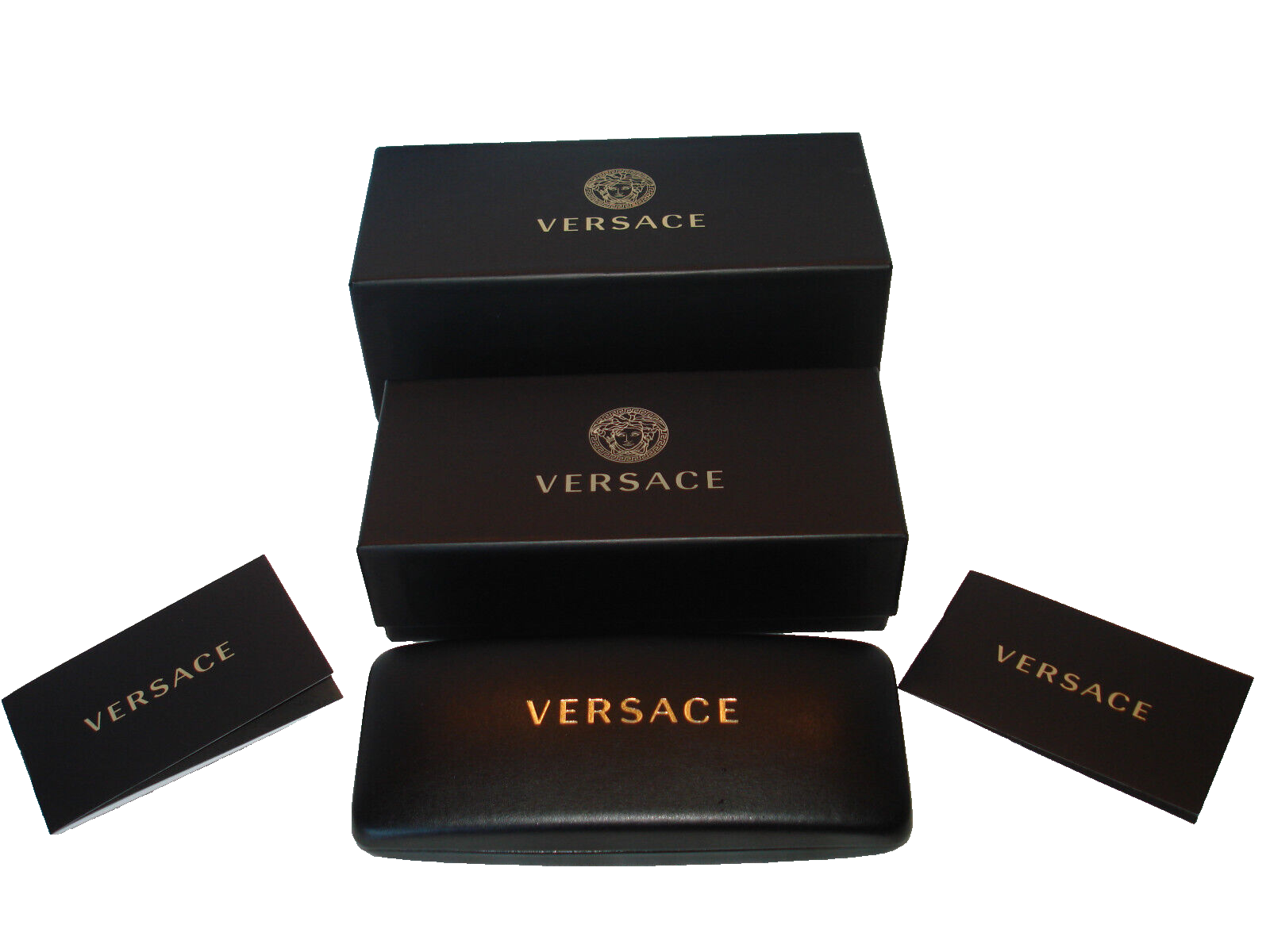 Versace Sunglass Hard Case with Two Versace Gift Boxes Certificates and ...