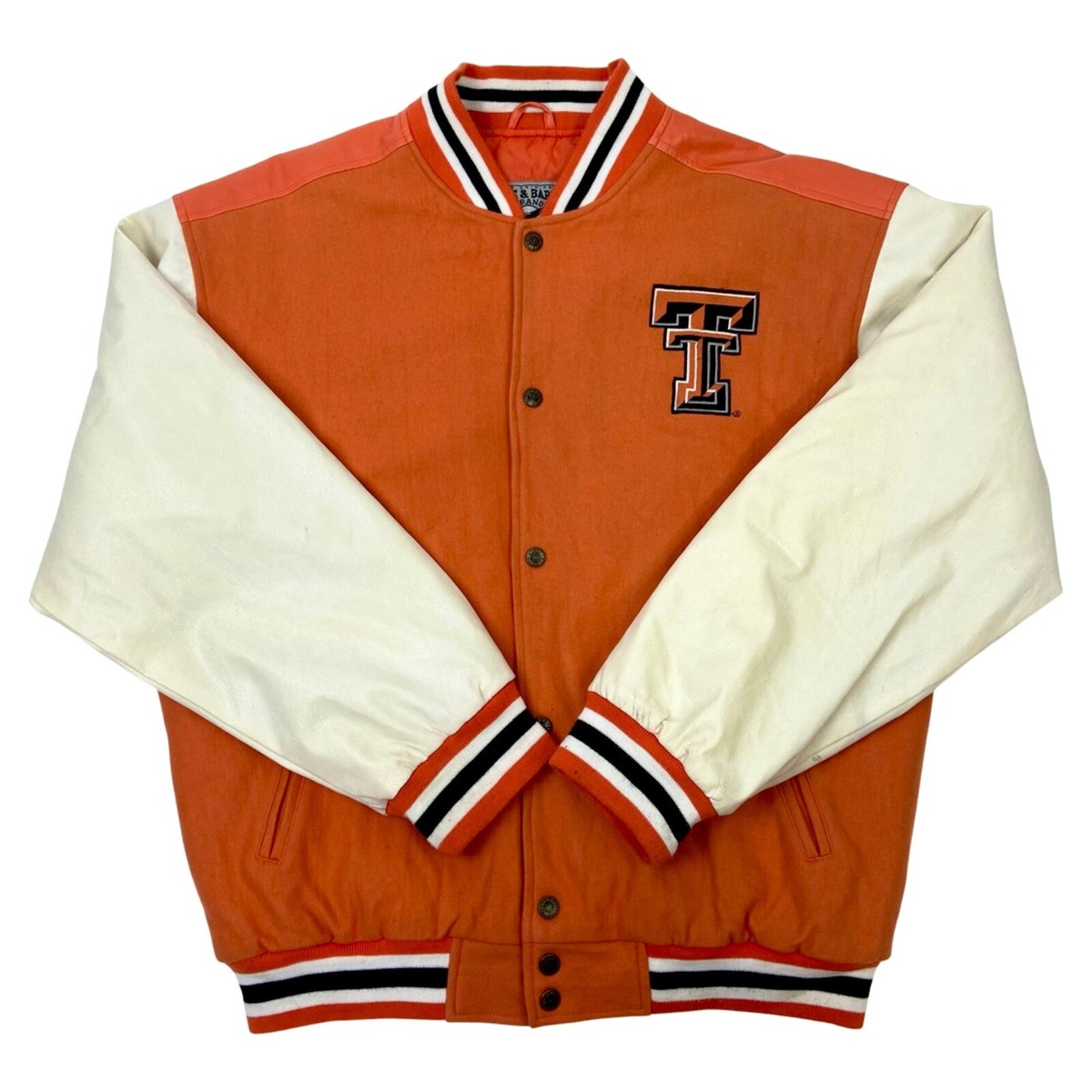 Jacketshop Jacket Retro Scarlet Red Wool White Leather Varsity Jackets