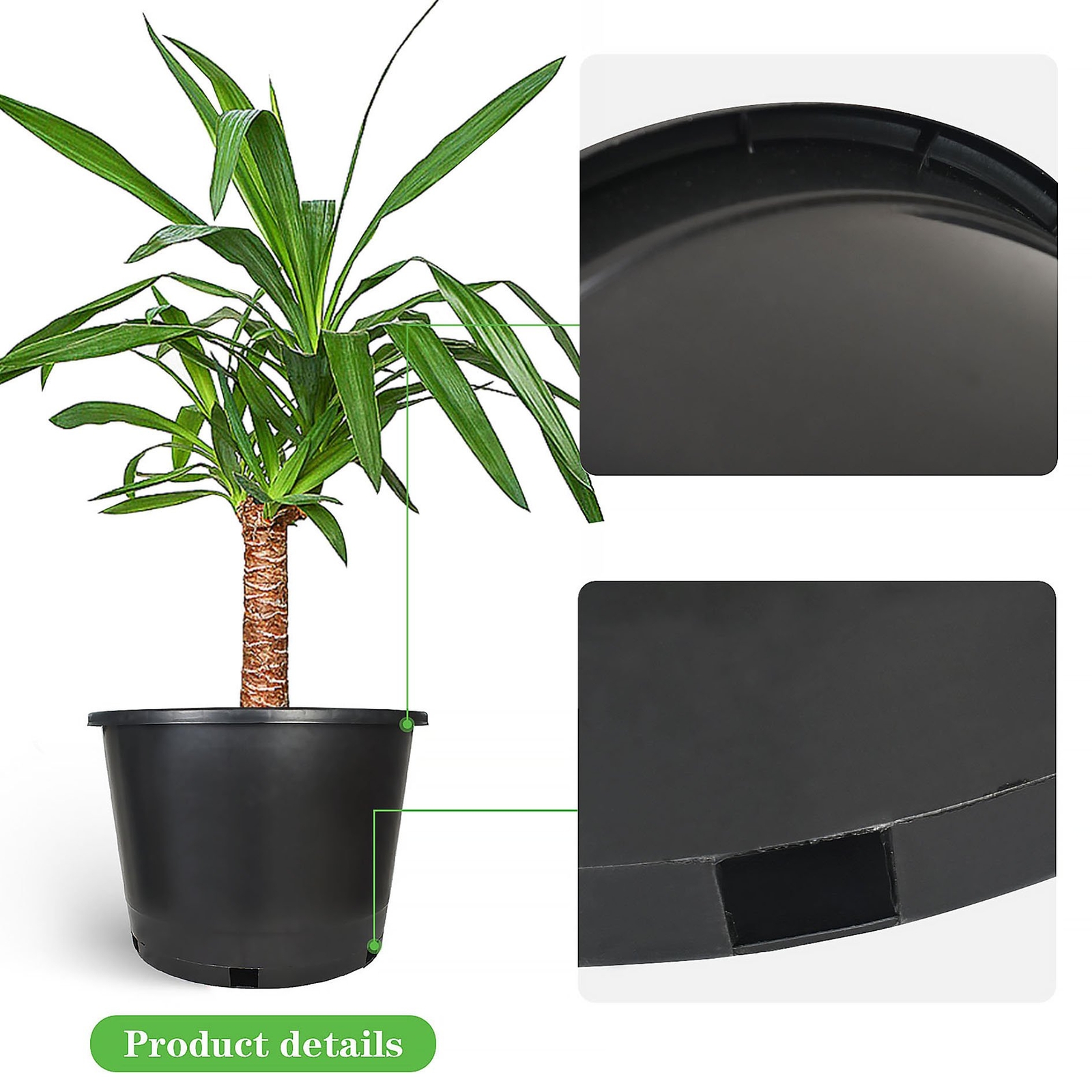 Heavy Duty Flower Pot Nursery Pot Root Garden Container 10gallon 10PCS ...