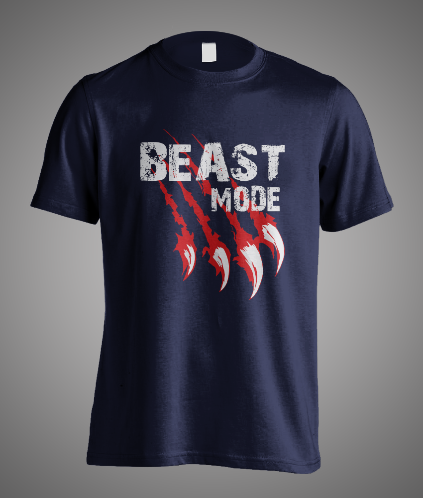 New Men's Tee Beast Mode Training Gym Body Builder On T-Shirt Work Out ...