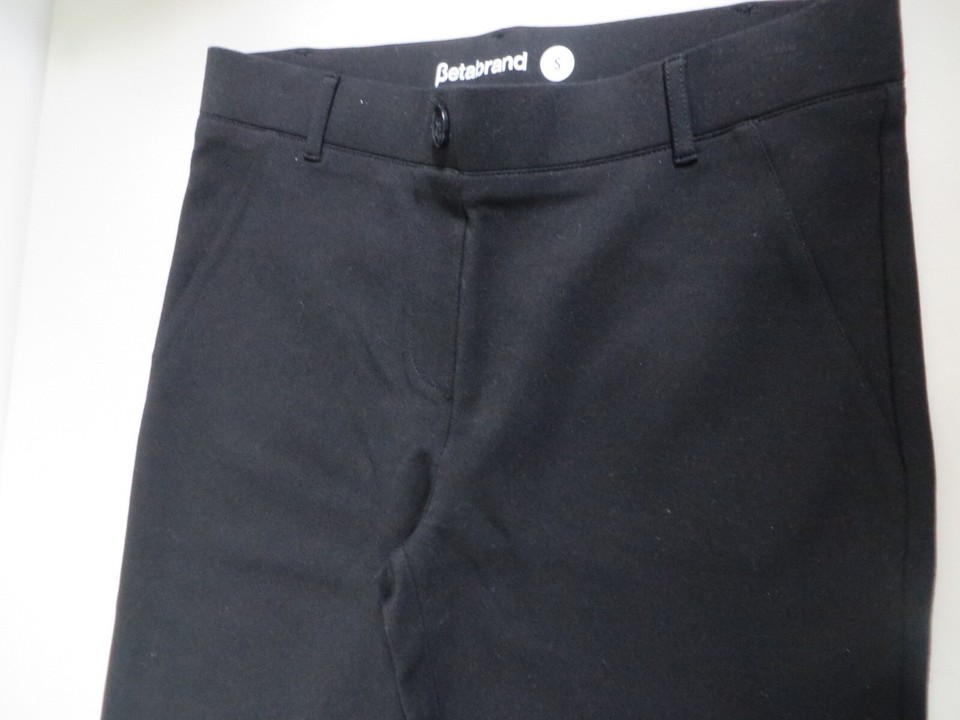 BETRABRAND Knit Boot Cut Yoga Pull on Wide leg Pockets Black Small ...