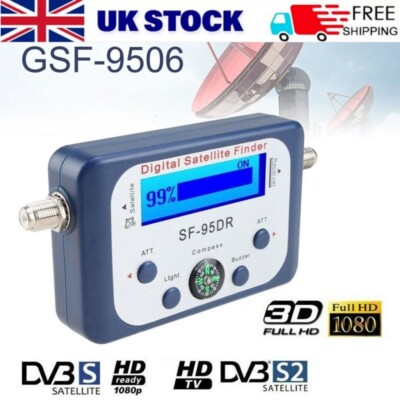 Digital Satellite DVB-T Finder TV Antenna Signal Strength Meter FAT LCD ...