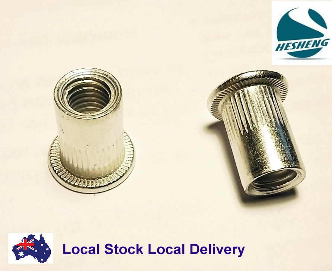 Qty 10 M5 Large Flange Nutserts Aluminium Rivet nut Rivnut Nutsert ...