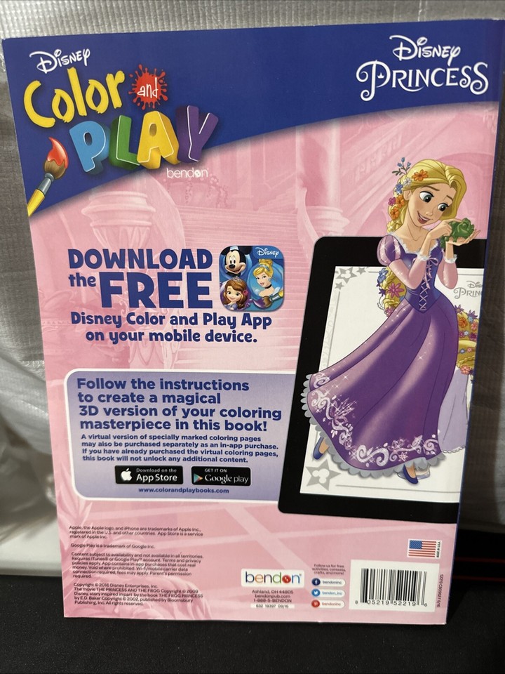 Disney Princess Color and Play Come to Life Coloring Book (Brand New ...