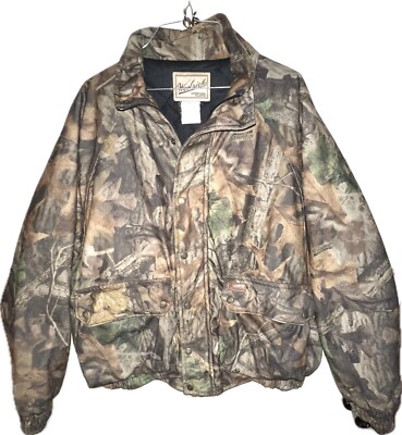 VINTAGE Woolrich Coat Brown Camo Advantage Timber Hunting Jacket Men’s ...