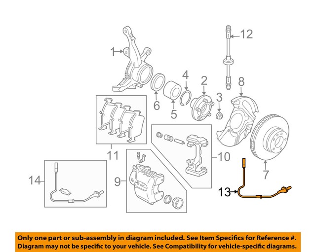LAND ROVER OEM Range Rover Front Brake-Disc Pad Wear Indicator Sensor ...