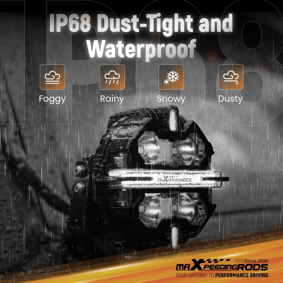 Round LED Driving Lights 5inch 178W Spot Beam Side Shooter Off Road ...