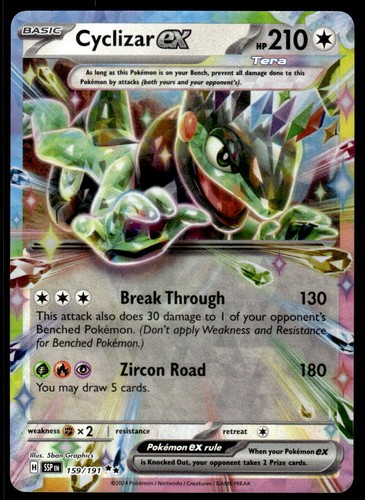 Pokemon TCG SV08: Surging Sparks #159/191 Cyclizar EX NM | eBay