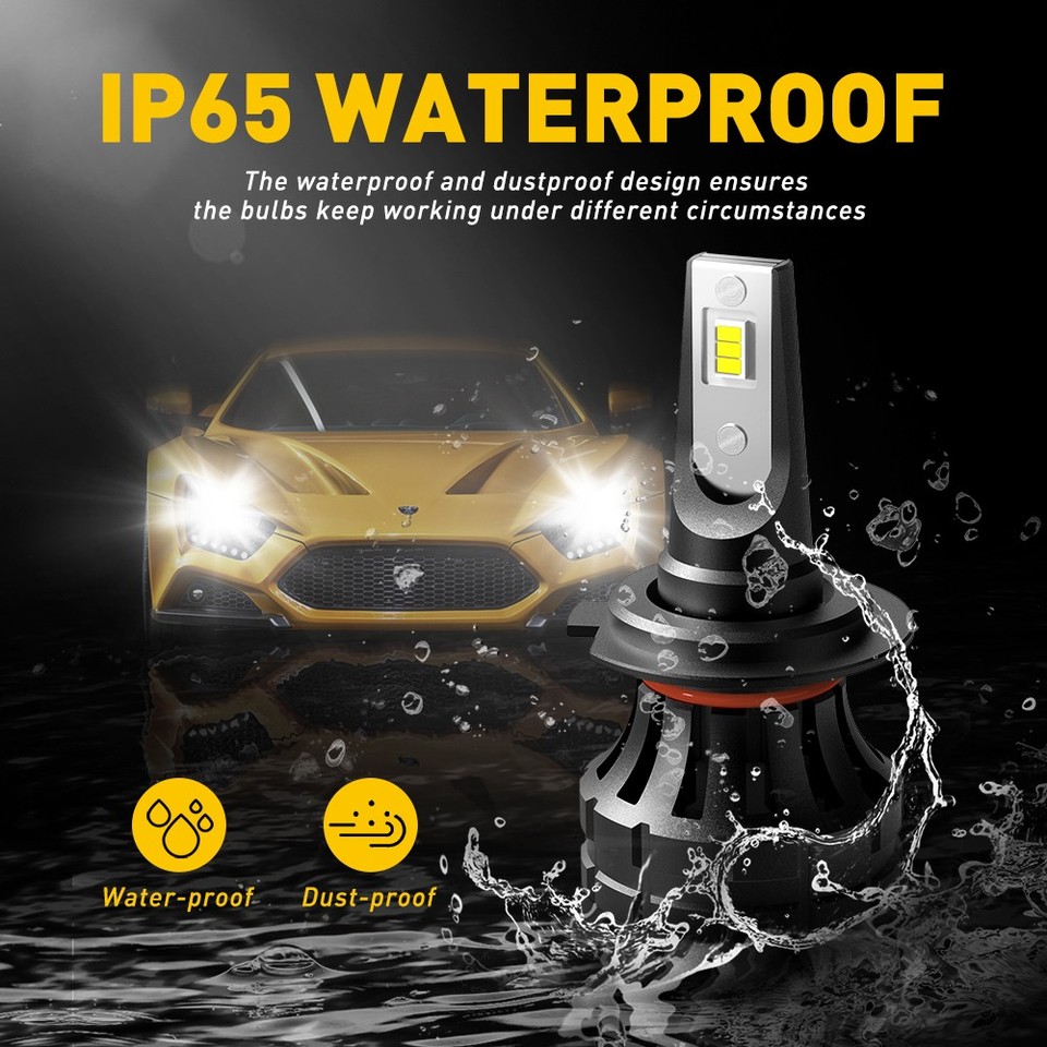 Combo H7+H7 LED Headlight Bulbs Kit High Low Beam Super Bright 6000K ...