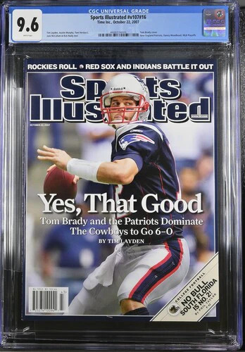 2007 Sports Illustrated Graded Magazine Newsstand CGC 9.6 Tom Brady ...