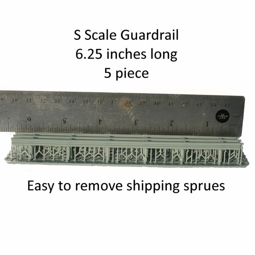 S Scale 1/64 Road Guardrail 32 inches, Easy to Install (New Longer ...