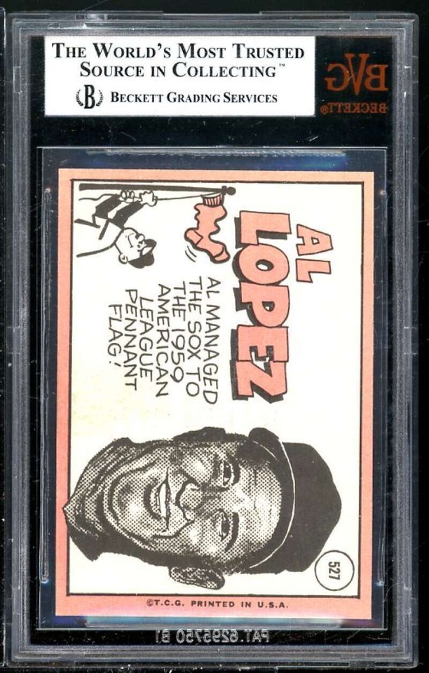 Al Lopez Card 1969 Topps #527 BGS BVG 8.5 (Read Description) | eBay