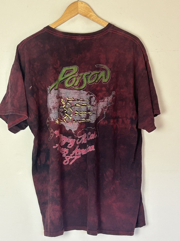 Poison Shirt Glam Metal Short Sleeve Crew Neck Concert Shirt Band Tee ...