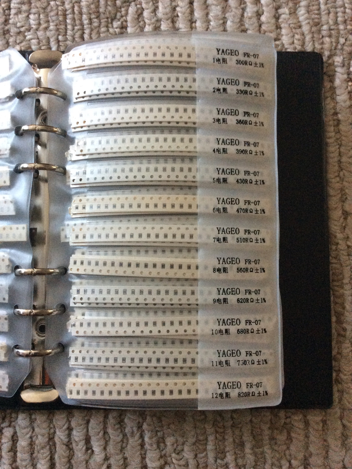 Pingcon JT1001 Chip Resistor Sample Book 14 Full Pages 1 Partially ...