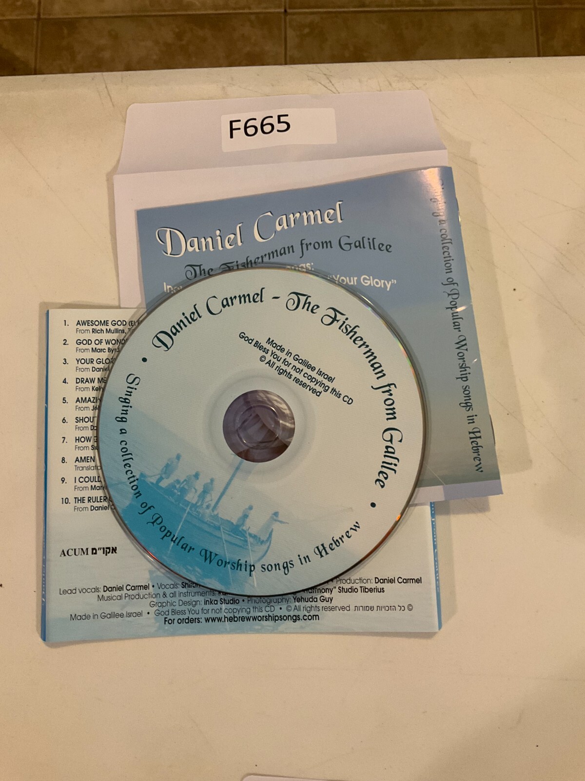 DANIEL CARMEL The Fisherman from Galilee CD No Case No Tracking #F665 ...