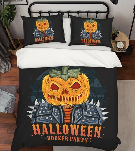 3D Pumpkin Armor O42 Halloween Bed Pillowcases Quilt Cover Duvet Zoe ...