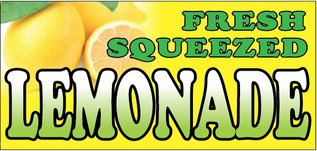 12x6" DECAL STICKER - FRESH SQUEEZED LEMONADE Food Truck Restaurant ...