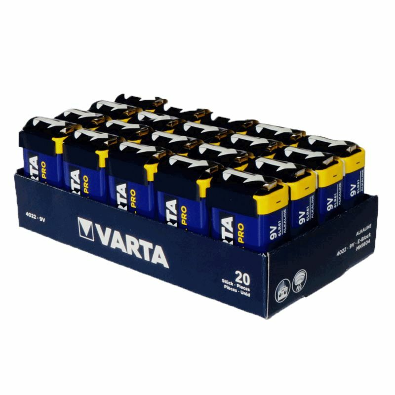 Varta Industrial AAA AA 9V blaue Batterien Mignon Mirco Blockbatterie ...