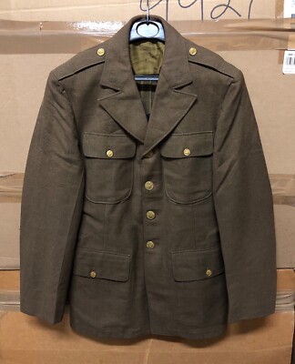 GENUINE US ARMY WW2 UNIFORM JACKET COAT WOOL OD DATED 1941 VG-EX COND ...