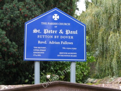 Photo 6x4 Church board for St Peter and St Paul, Sutton by Dover Sutton ...