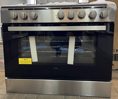 LOGIK LFTG90X18 90 cm Dual Fuel Range Cooker – SS - Free Local Delivery ...