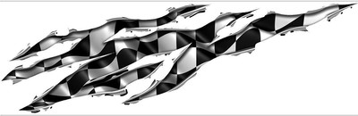 Checkered flag rip vinyl graphic decal motorcycle go kart race car ...