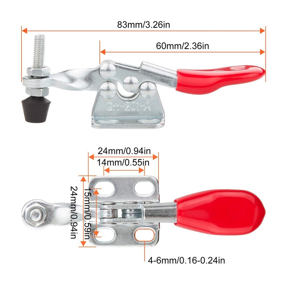 10PCS Toggle Clamp 201A Hold Down Hand Tool 66 lbs 30 kg Holding ...