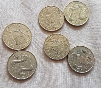 Cyprus (Cypriot) 2 cent coins - 1983, 1990 & 1992 | eBay UK
