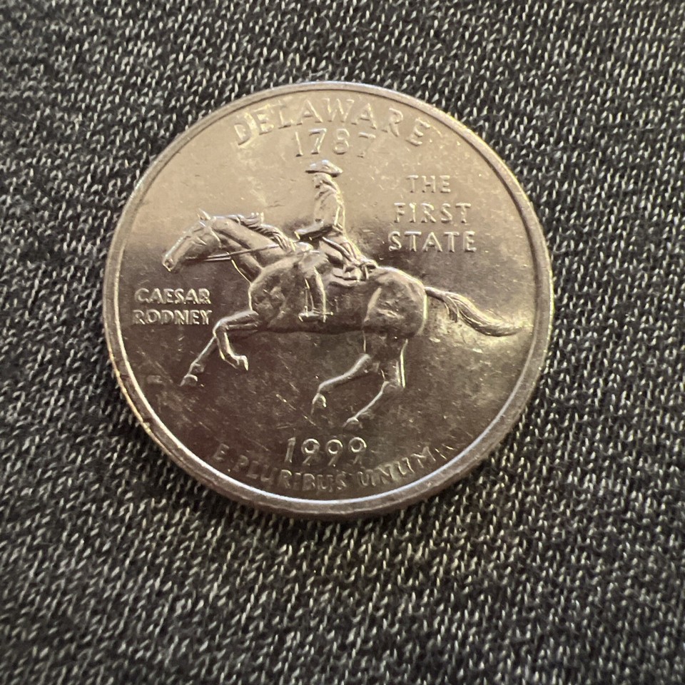 1999 Delaware 1787 The First State Quarter Dollar Coin (AMAZING ...