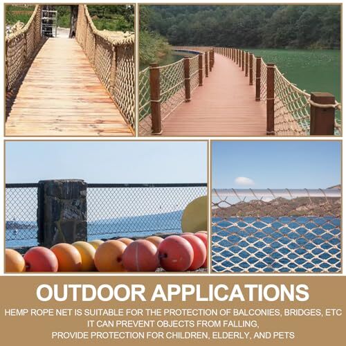 Natural Jute Rope Net-Heavy Duty and Versatile Protection for Outdoor ...