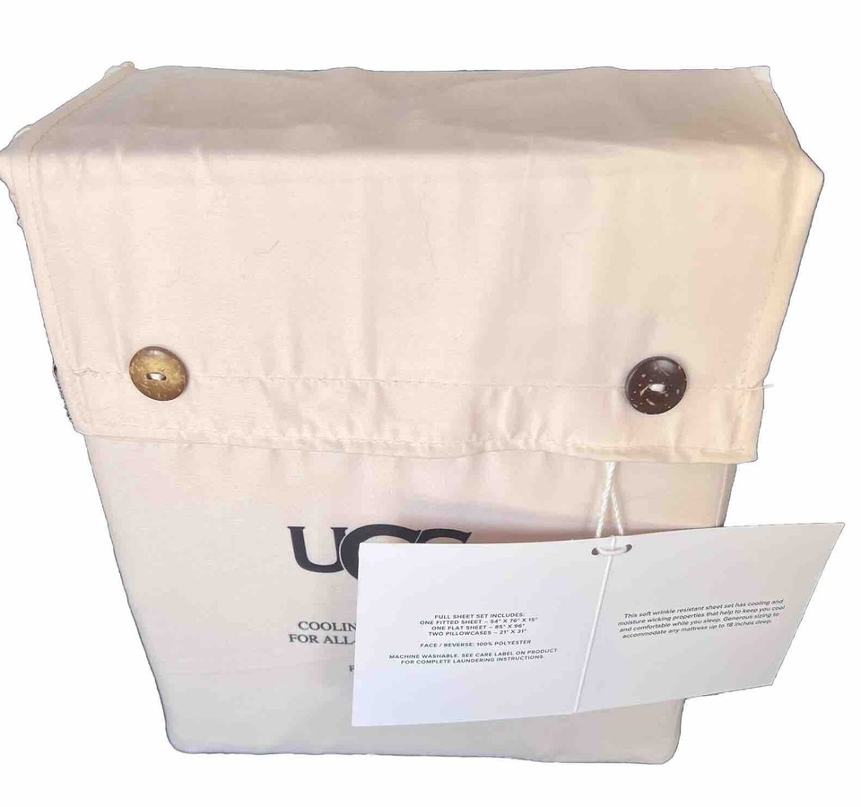 NWT UGG®FULL SHEET SET ALAHNA COOLING TECHNOLOGY ALL-SEASON SHELL/PINK ...