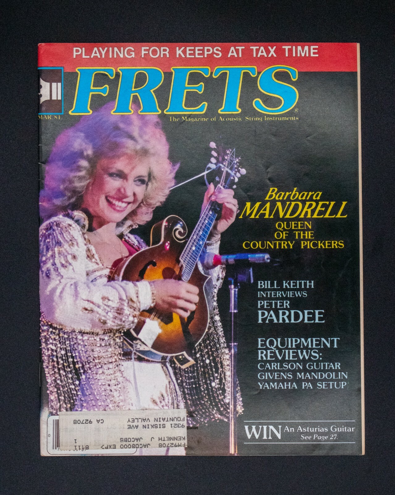 Frets Magazine Mar 84' "Barbara Mandrell Queen Of The Country Pickers ...