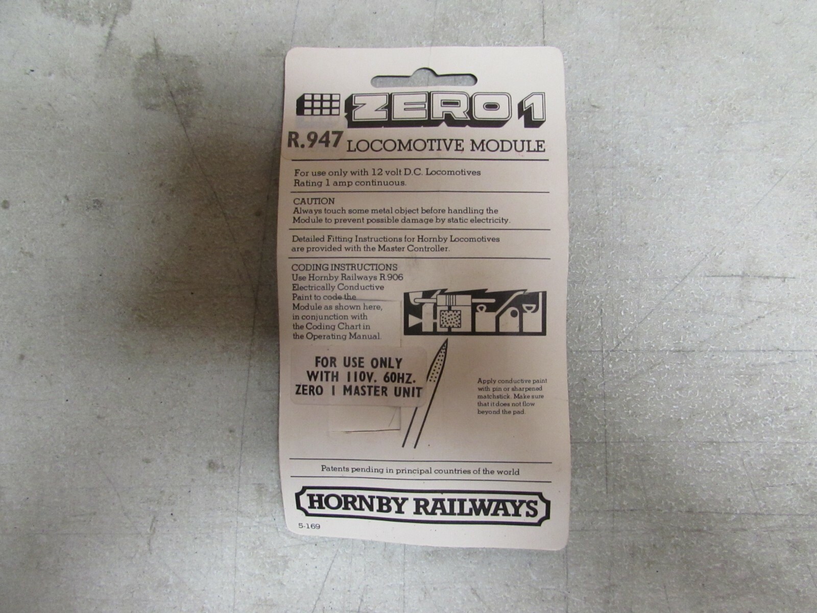 HORNBY ZERO 1 R947 LOCOMOTIVE MODULE (LOT 930) | eBay