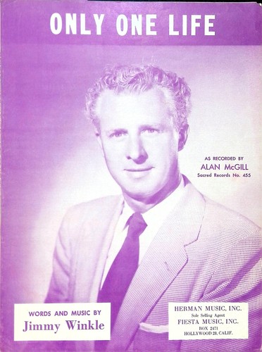 Only One Life Sheet Music Alan McGill Jimmy Winkle Medium Voice Gospel ...