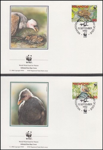NIUAFO’OU 1992 WWF POLYNESIAN SCRUB HEN FDC SET OF 4 (ID:183/D14270 ...