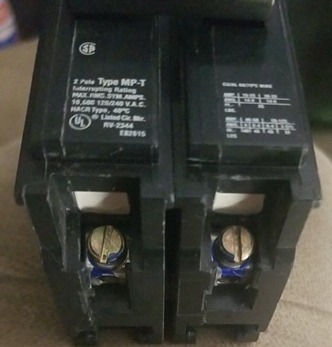 Murray Double Pole MP-T Circuit Breaker, Black - MP260 for sale online ...