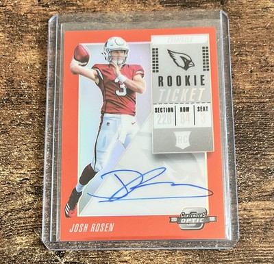 2018 Panini Contenders Optic Josh Rosen Orange RPS Autograph /25 Rookie ...
