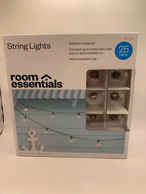 NEW Boxed String Lights Indoor/Outdoor 25 Lights 21' in Length | eBay