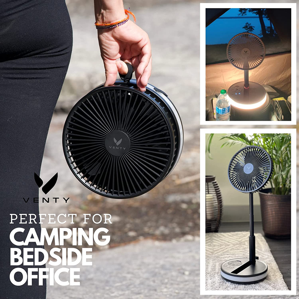 VENTY Portable Fan - Wireless Battery Operated Fan, 48HR Run Time ...