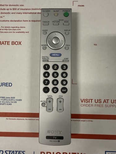 SONY TV SILVER REMOTE CONTROL RM-YD012. OEM. | eBay