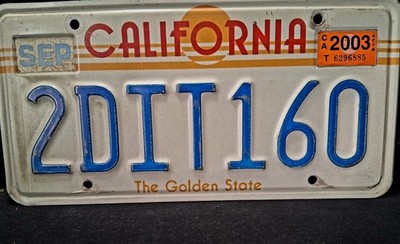 Vintage ,Original California license plate w/ 03 tags on it. | eBay