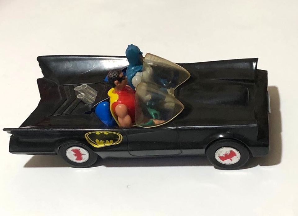 Mego Batmobile 1980 DC Comics with windshield and Batman and Robin ...