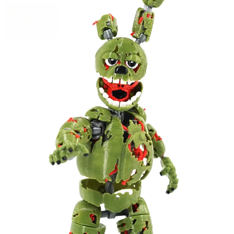 FNAF Freddy Fazbear'S Pizza Springtrap Toys 3D Printed Action Figures ...