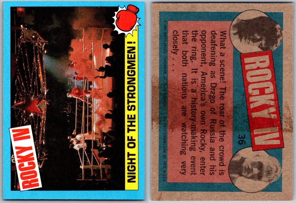 1985 Topps Rocky IV Movie Cards - U Pick Complete Your Set - Good | eBay