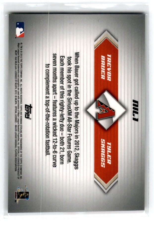 2012 Topps Trevor Bauer Auto Arizona Diamondbacks #TB | eBay