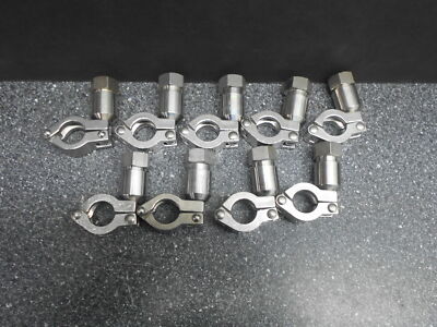 LOT OF 9 TRI-CLOVER 1/2"-3/4" SS SANITARY CLAMP W/ TORQUE NUT | eBay