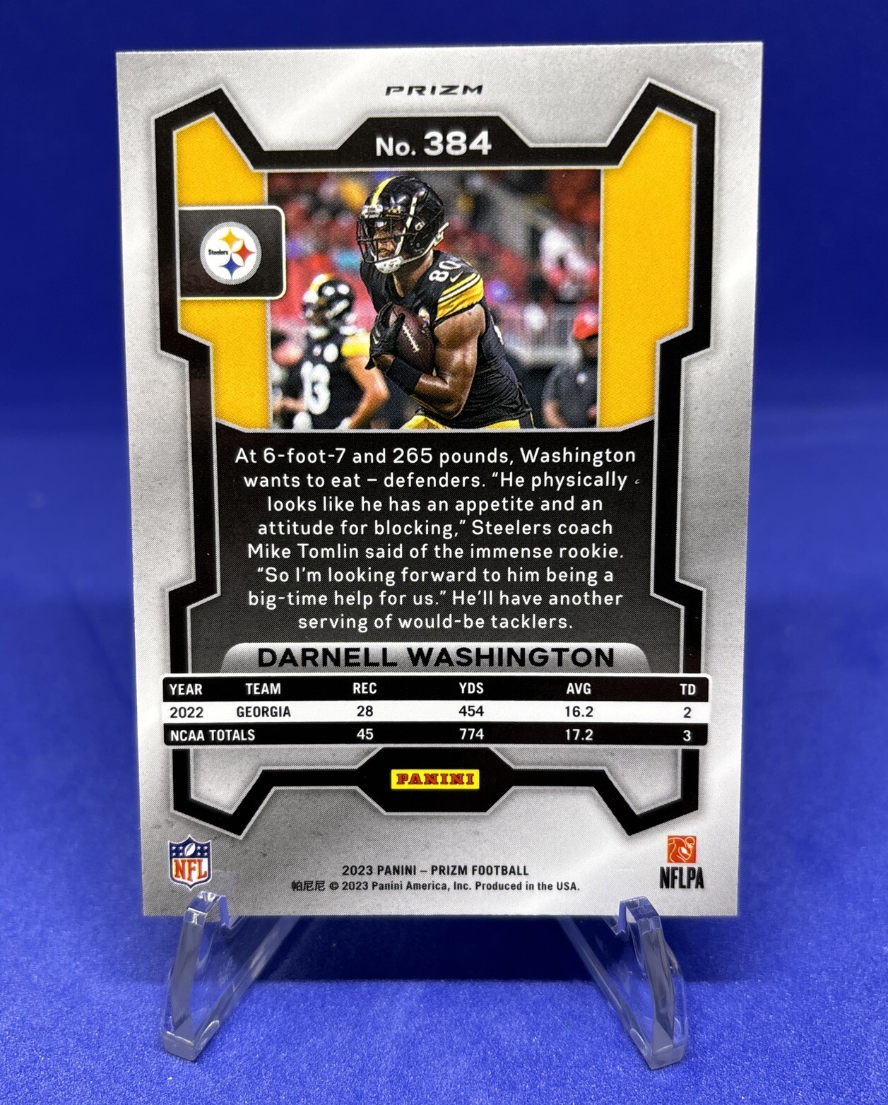 2023 Panini Prizm Neon Green Pulsar Prizm Rookie Darnell Washington ...